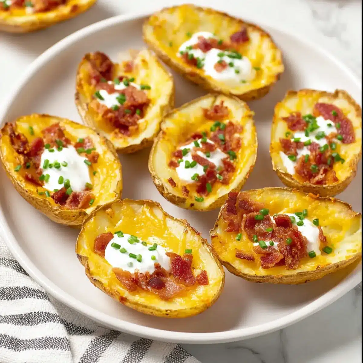 crispy loaded potato skins recipe