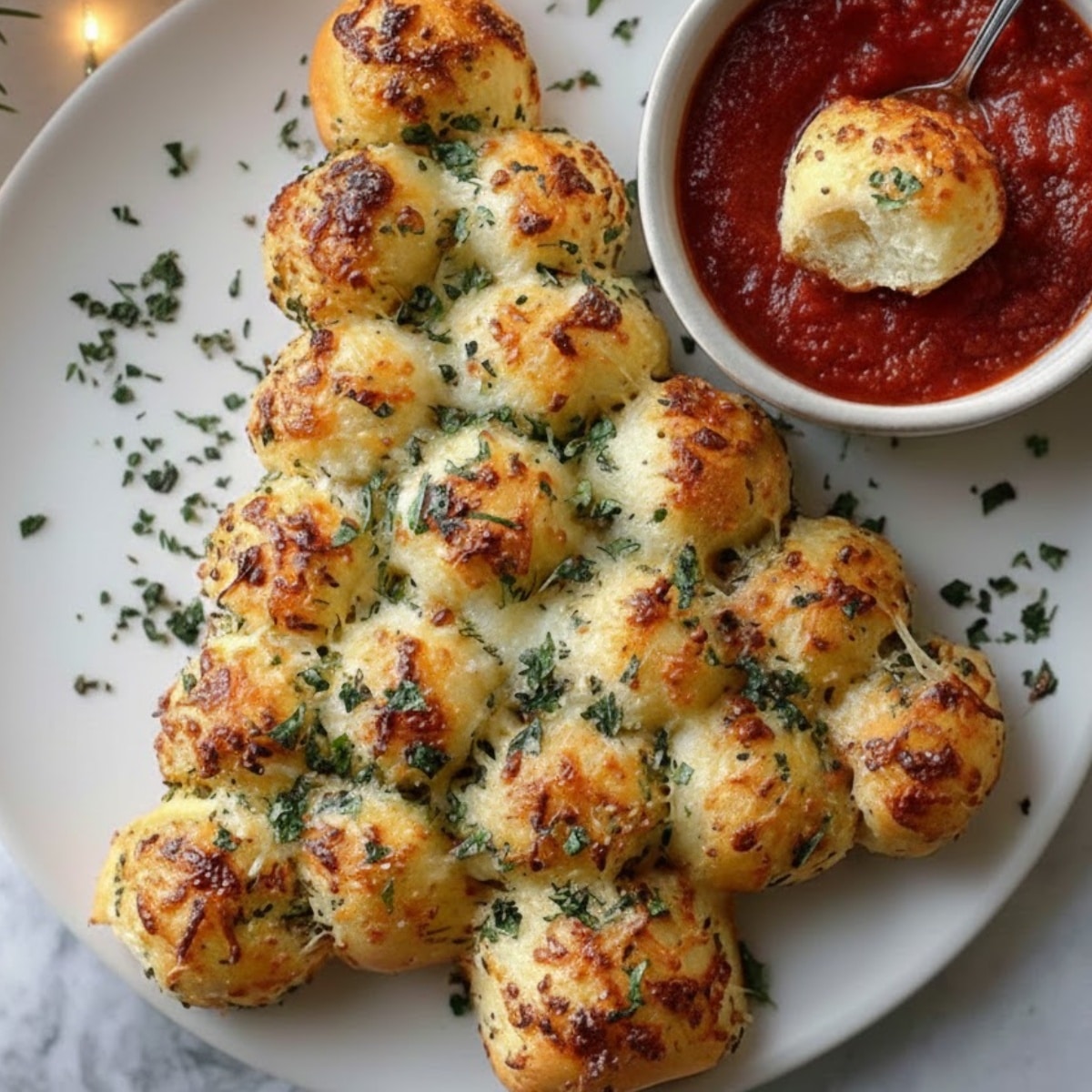 Cheesy Christmas Tree Bread