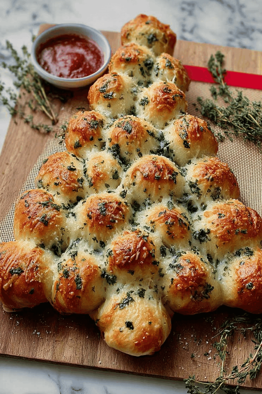 Cheesy Christmas Tree Bread